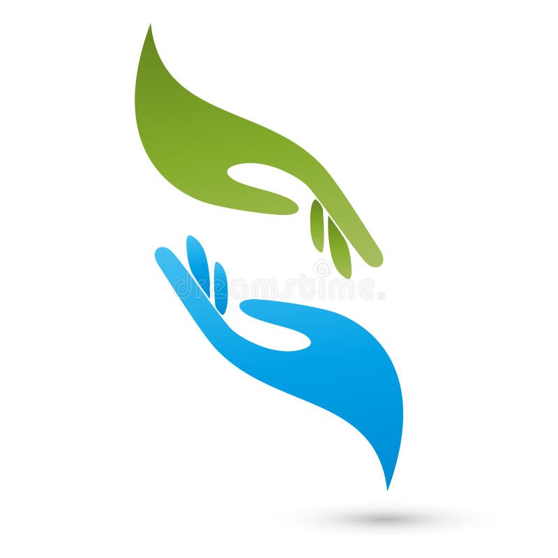 Quatre Logos De Mains, De Personnes Et De Mains Illustration de Vecteur ...