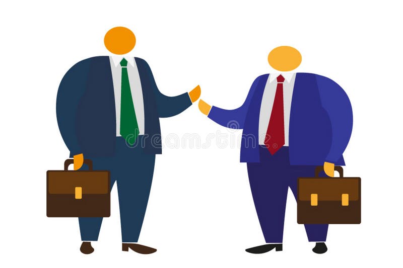 Deux personnes saluant illustration de vecteur. Illustration du ...