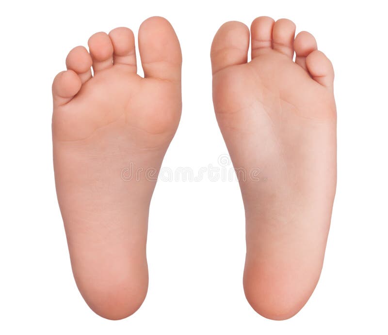 Deux pieds humains nus image stock. Image du isolement - 27307653