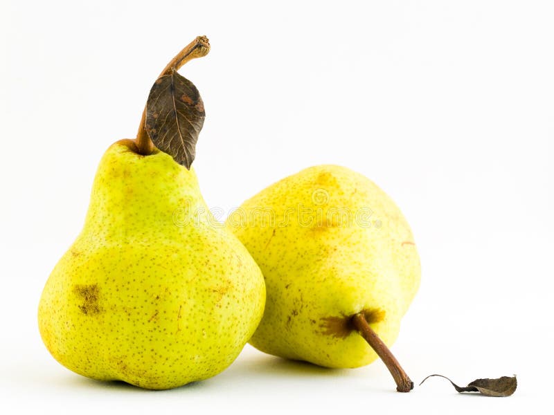 Deux poires image stock. Image du blanc, isolement, poires - 5459377