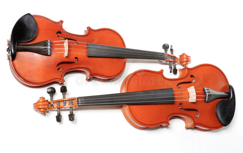 Deux violons photo stock. Image of instruments, arcs, cavité - 1409244