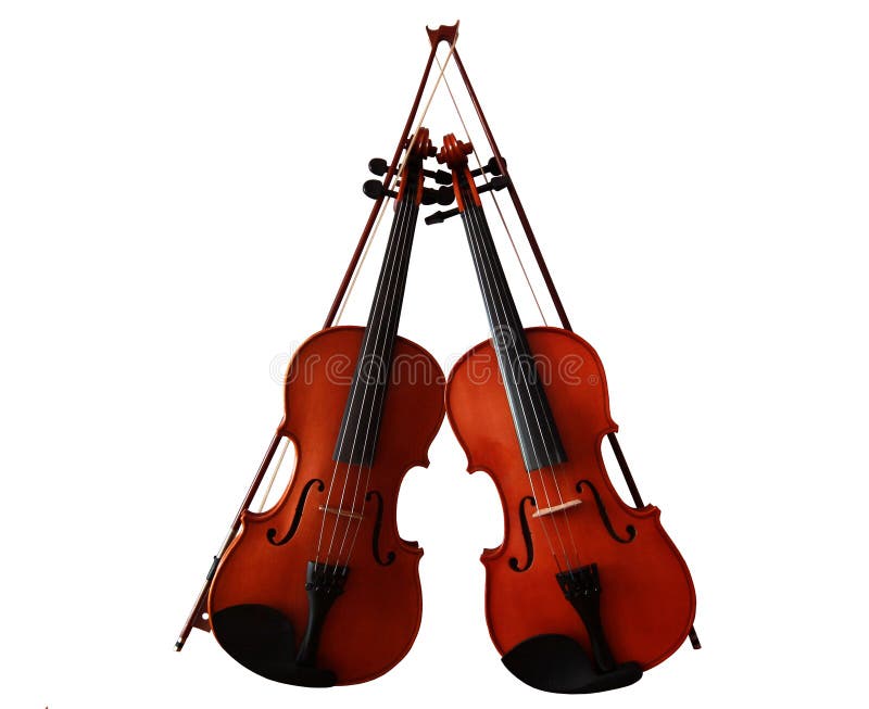 Deux Violons Avec Leurs Archets Image stock - Image du violon ...