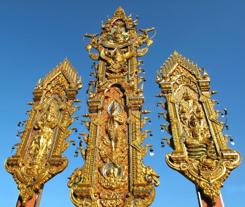 Deva or Angle Statue Golden Triangle Thailand Stock Photo - Image of ...