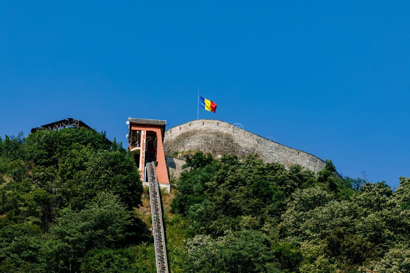Deva Castle in Romania stock photo. Image of diemrich - 229549878