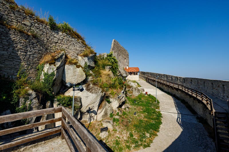 Deva Castle in Romania stock image. Image of outdoor - 229780943