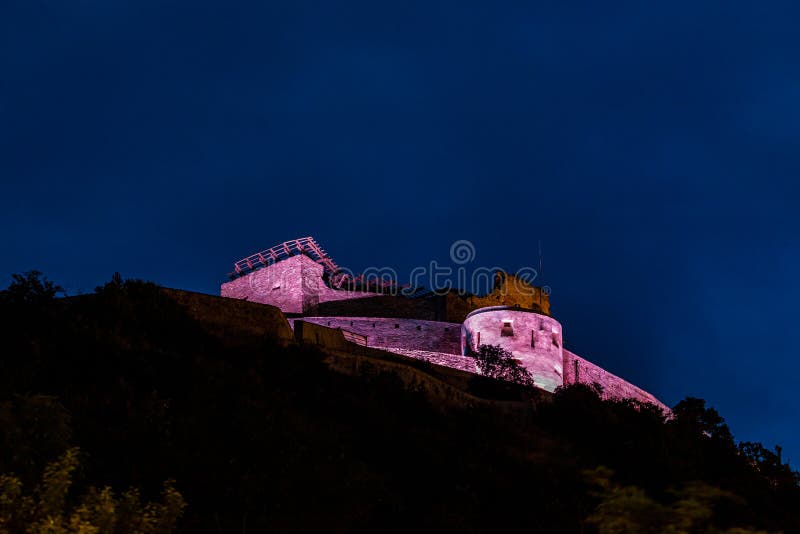 Deva Castle in Romania editorial photography. Image of hunedoara ...