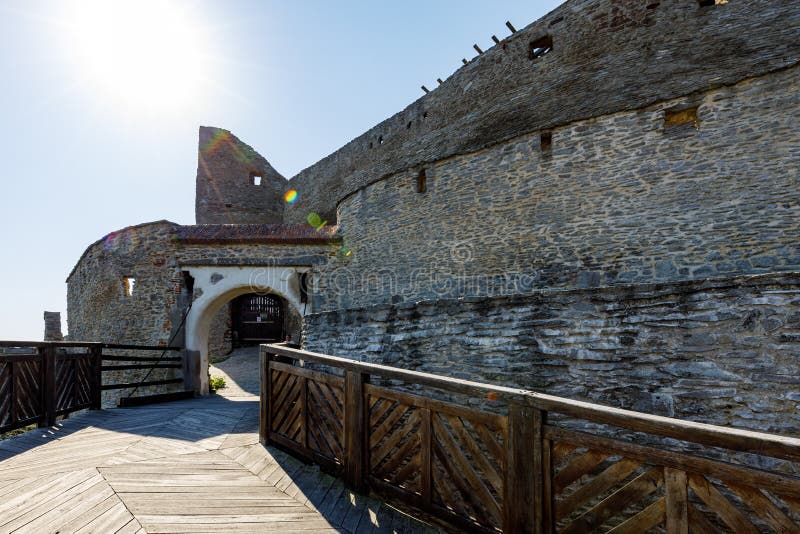 Deva Castle in Romania stock photo. Image of fortification - 229781078