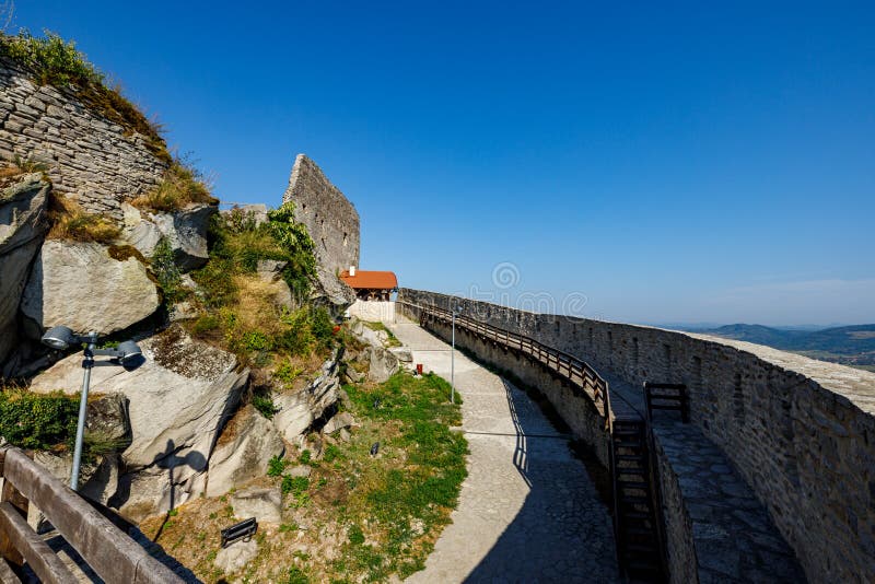 Deva Castle in Romania stock photo. Image of famous - 229781118