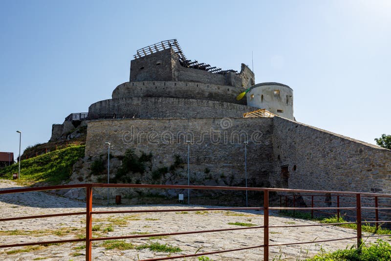 Deva Castle in Romania stock image. Image of citadel - 229781321