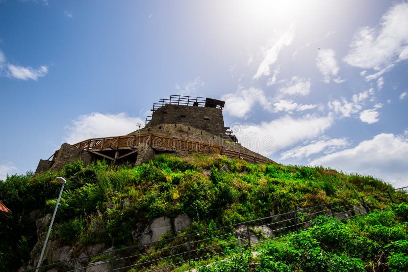 Medieval Citadel Of Deva - Romania Stock Image - Image of mystical ...