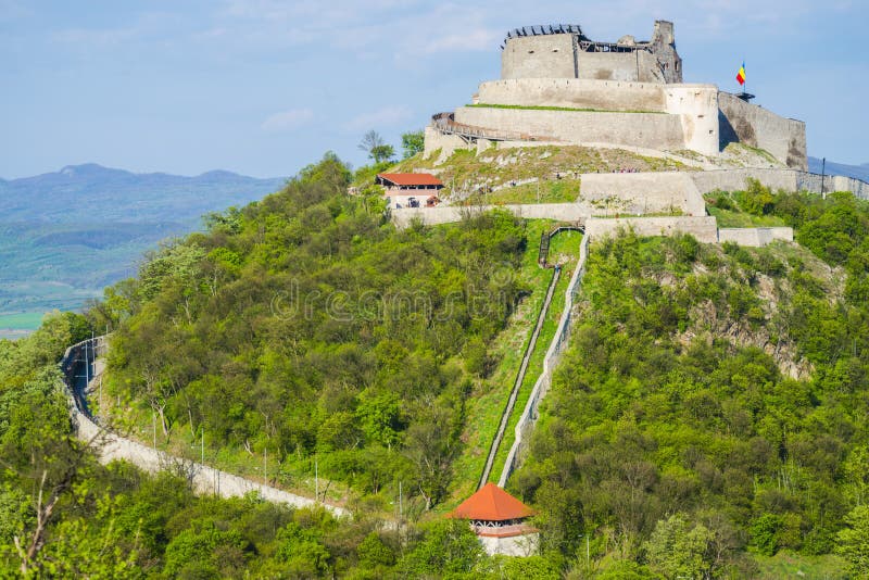 Deva citadel view stock photo. Image of town, nature - 165466450