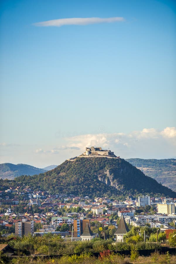 Deva city landscape stock image. Image of nature, romania - 183180733
