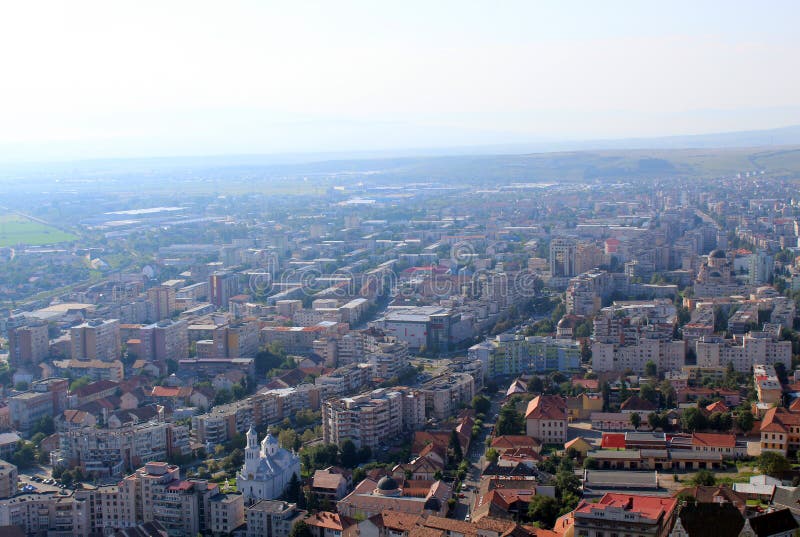 View of Deva City stock image. Image of road, medieval - 124728955