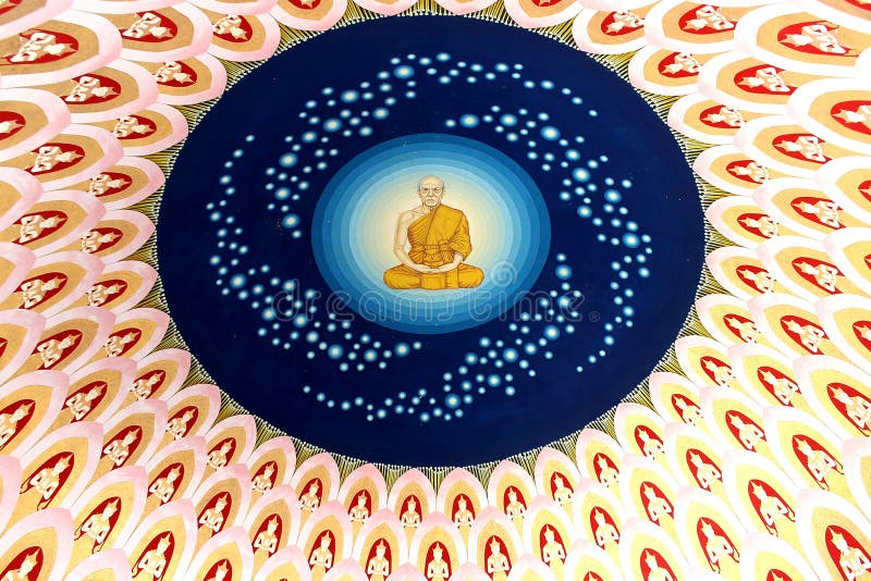 Deva mural in temple stock photo. Image of font, buddhism - 52995342