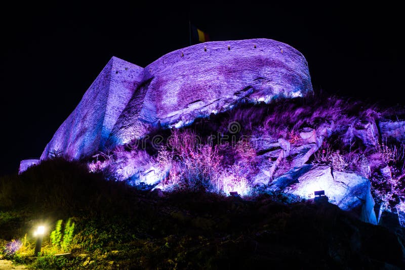 Deva by night stock image. Image of night, wall, light - 80629241