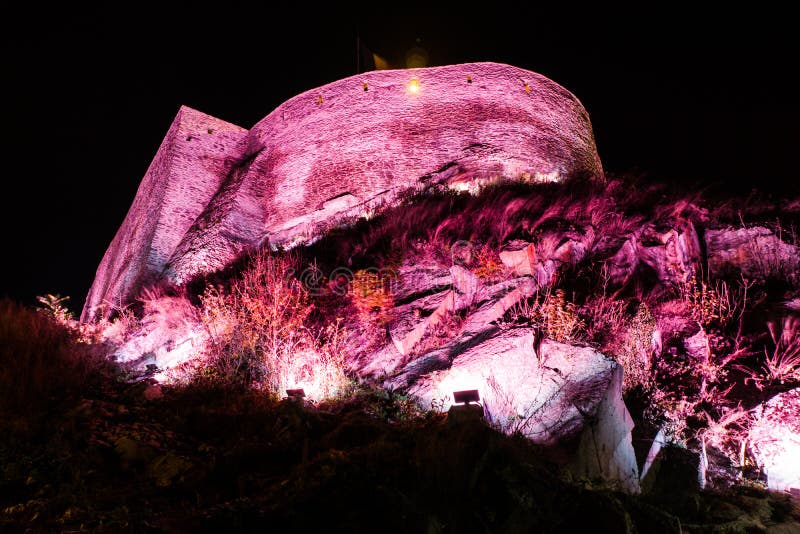 Deva by night stock image. Image of europe, european - 80630023