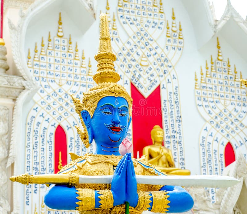 Deva sculpture stock photo. Image of blue, religion, buddhism - 41225758