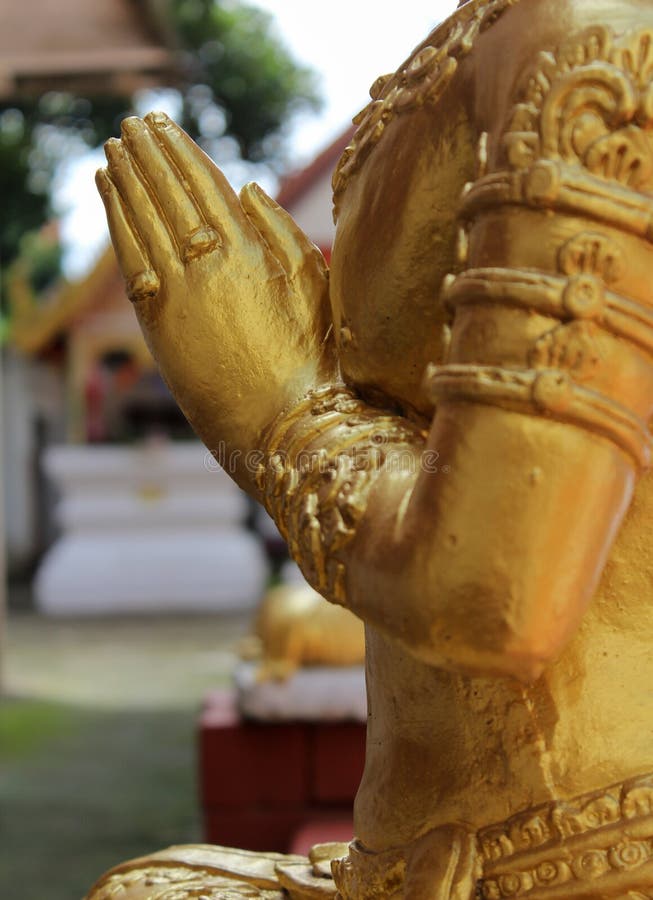 Deva statue. stock photo. Image of church, design, bless - 46670344