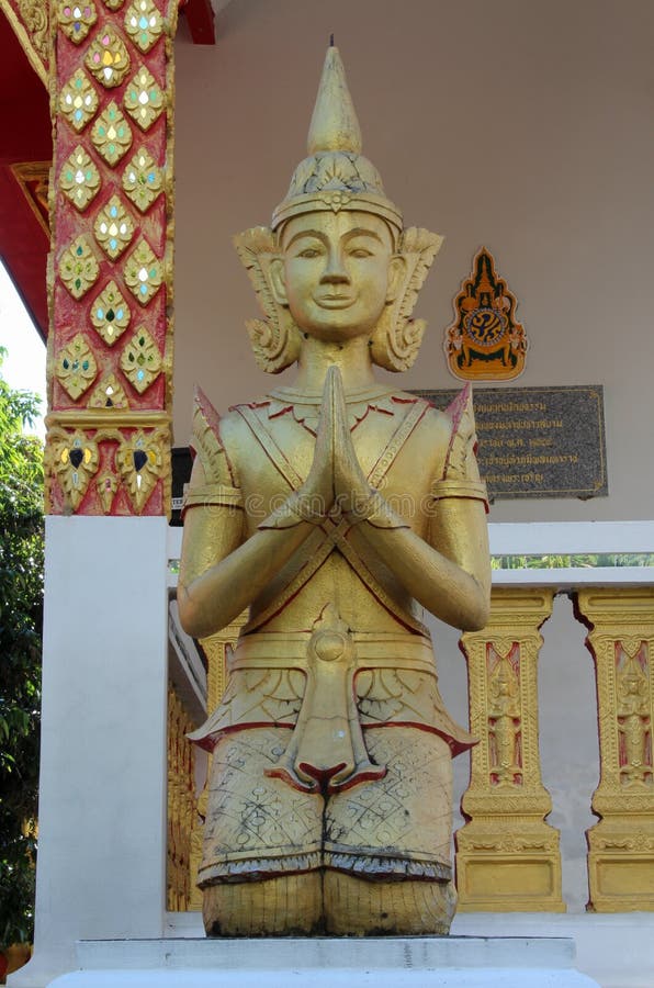 Deva statue. stock image. Image of decor, ancient, prayer - 46670045