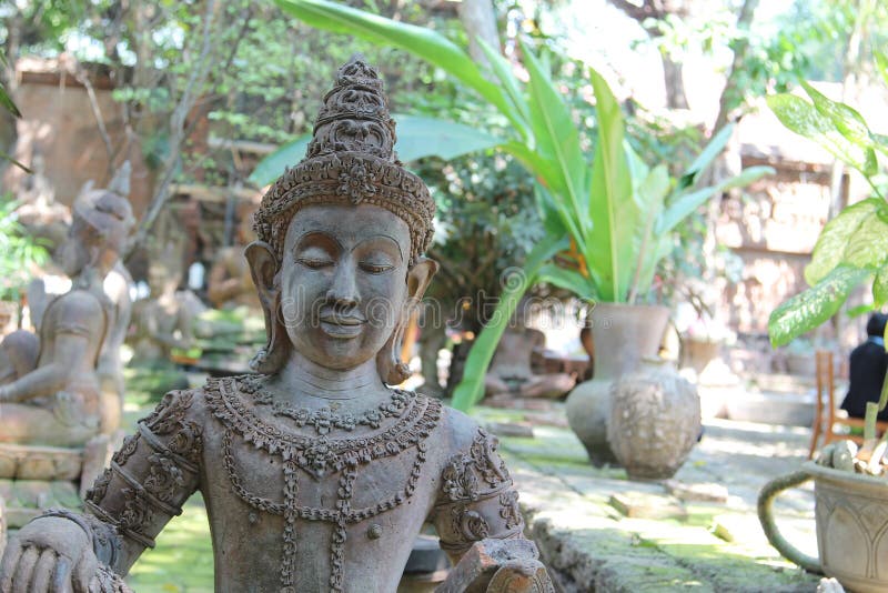 Deva statue. stock image. Image of decor, ancient, prayer - 46670045