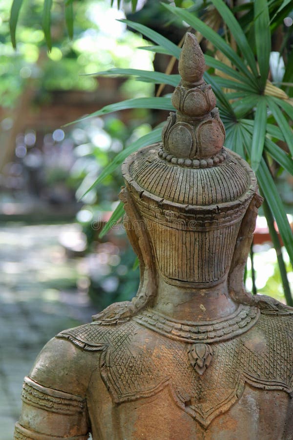 Old deva statue stock image. Image of antique, clay - 122995471
