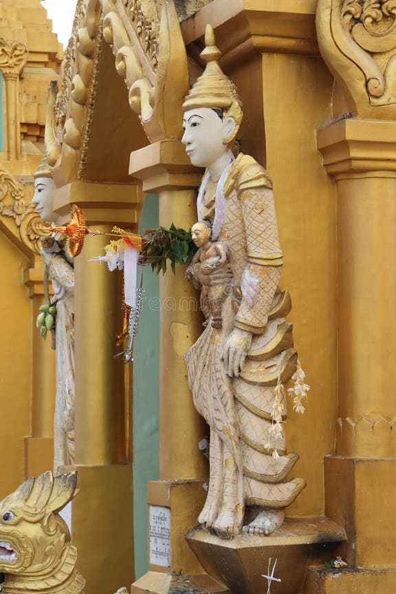 Deva statue stock photo. Image of meditation, gold, burma - 63734262