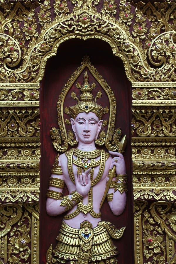 Deva statue in the temple stock photo. Image of temple - 261796242