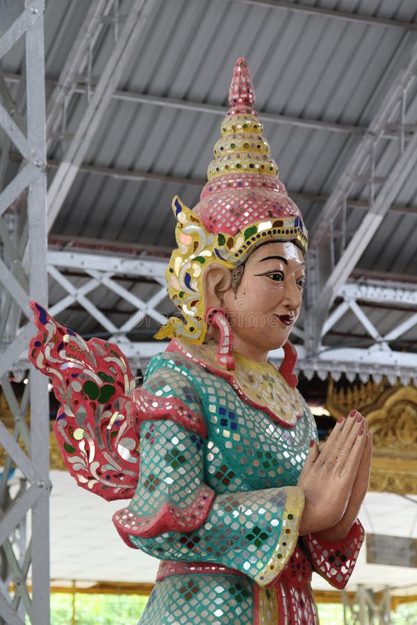 Deva statue. stock image. Image of decor, ancient, prayer - 46670045