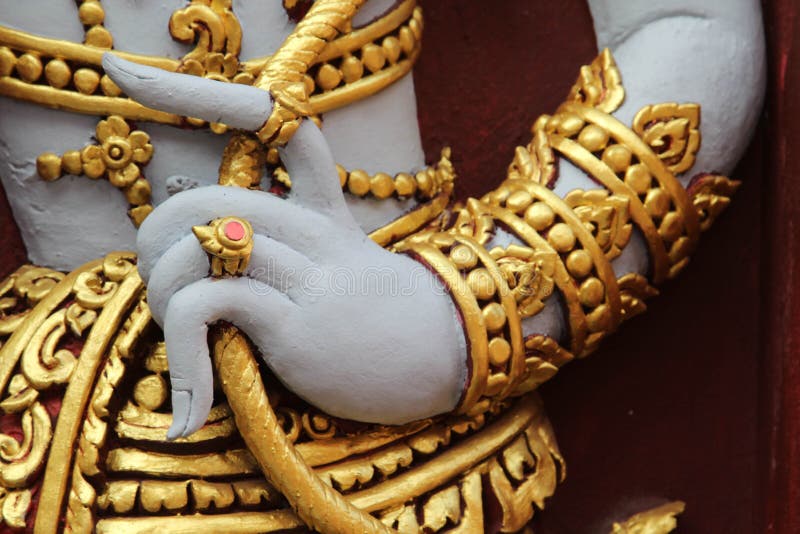 Deva Statue Wearing the Ring Stock Image - Image of antique, east ...