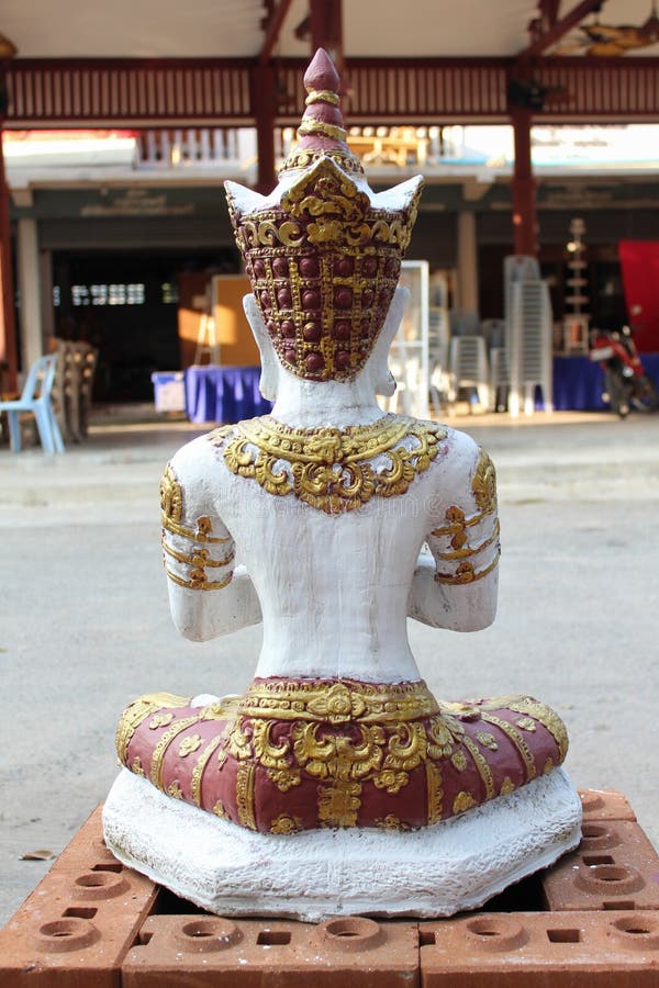 Deva statue. stock image. Image of decor, ancient, prayer - 46670045