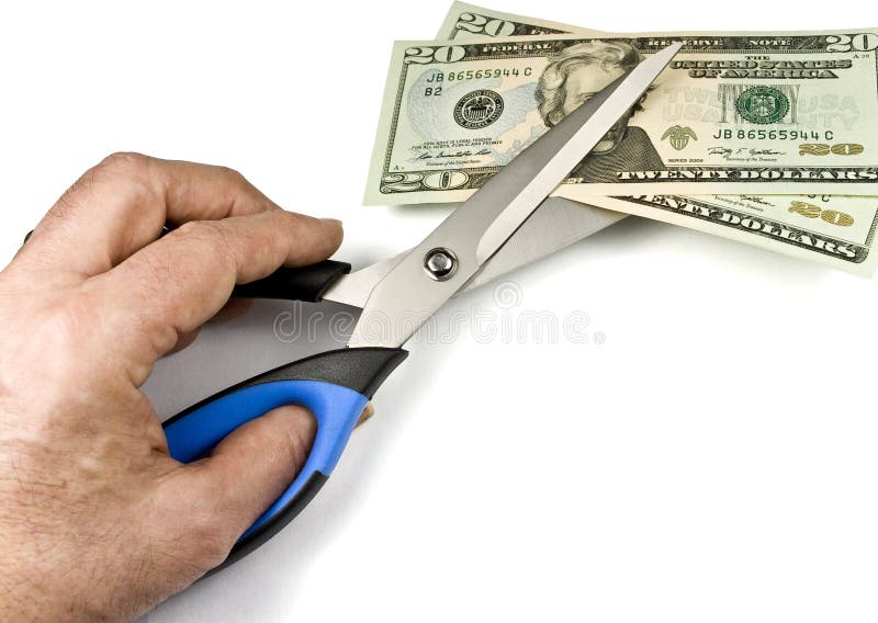 Devaluating the dollar stock photo. Image of chopping - 19863722
