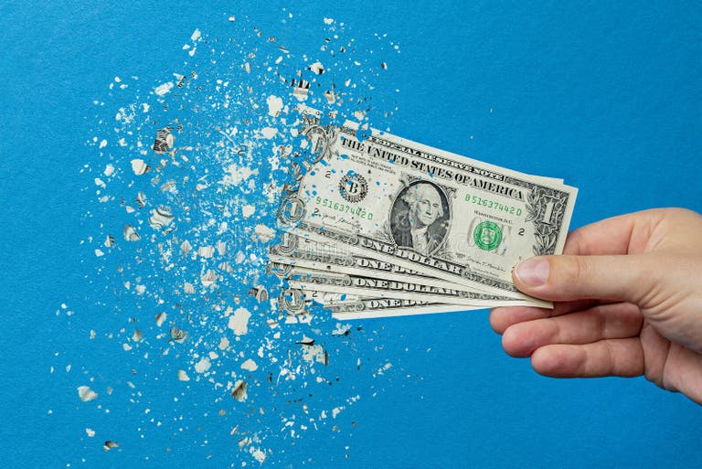 Devaluation of Money. Printing Money Leads To Inflation. Decrease in ...