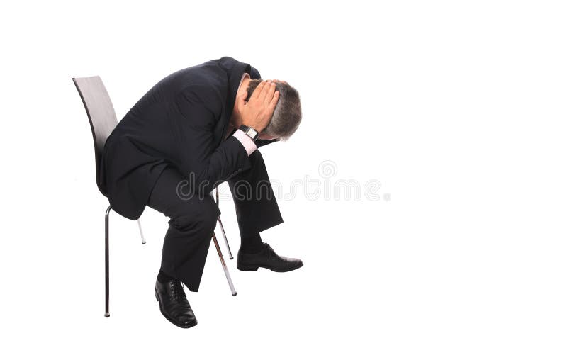 Devastated businessman stock image. Image of despairing - 6093639