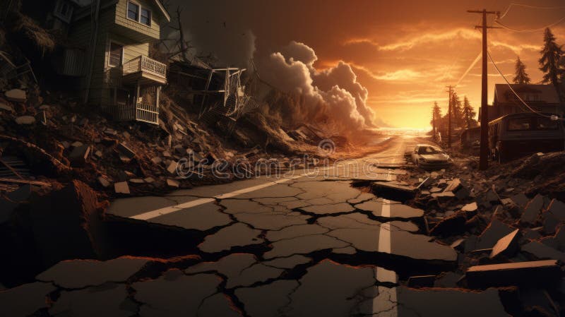 Devastated Cityscape: Hyperrealistic Illustrations of an Earthquake ...