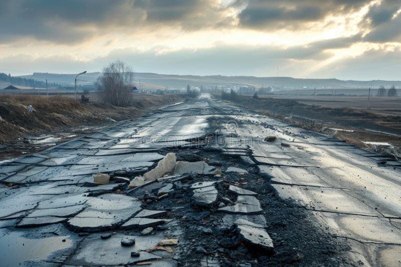 Devastated Infrastructure Beyond Repair. Generative Ai. Stock ...