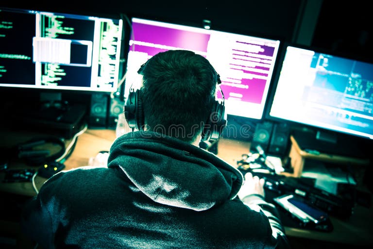Devastated Young Hacker stock image. Image of devastated - 71575357