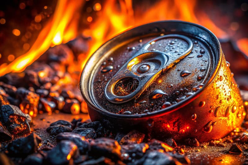 The Devastating Aftermath of a Recycling Crisis a Melted Aluminum Can a ...