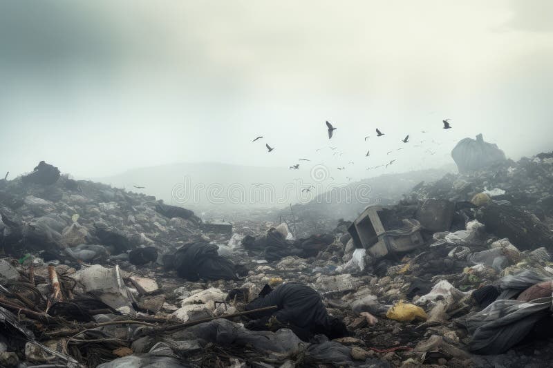 Devastating Effects of Environmental Pollution. Generative AI Stock ...