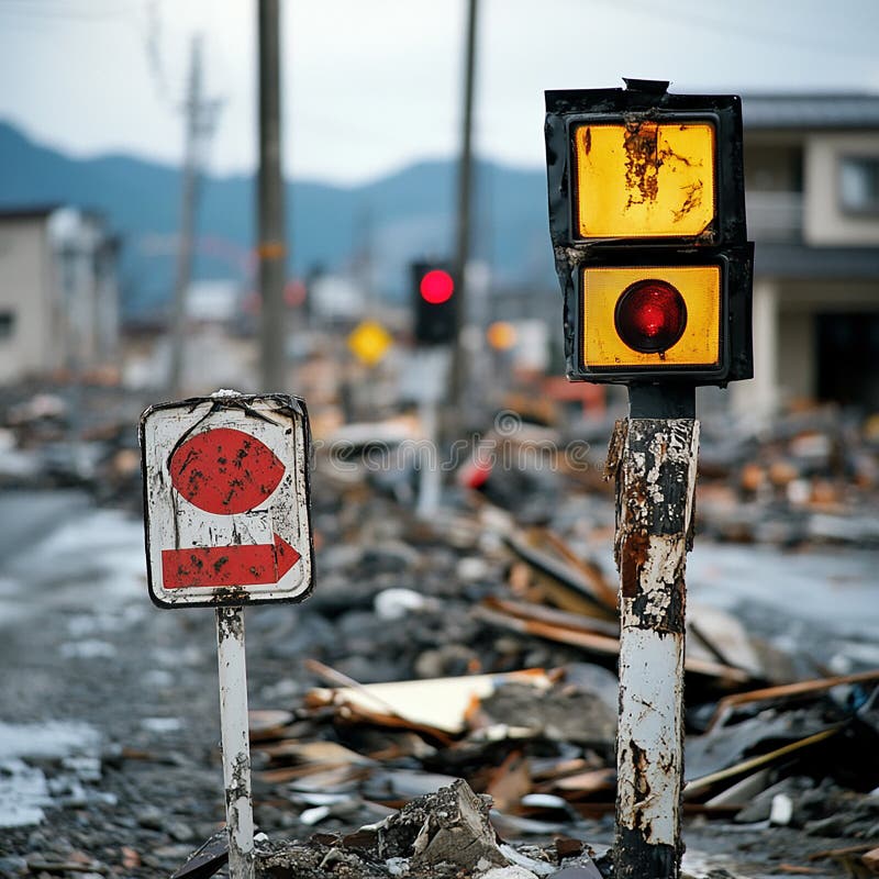 Devastating Effects of a Tsunami Disaster on Coastal Areas" Stock ...
