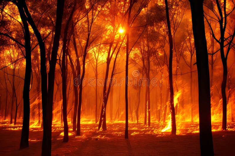 Devastating Forest Fire Engulfs Searing Woodland, Prompting Urgent ...