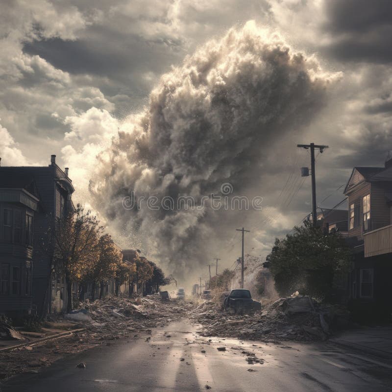 Devastating Tidal Wave stock illustration. Illustration of change ...