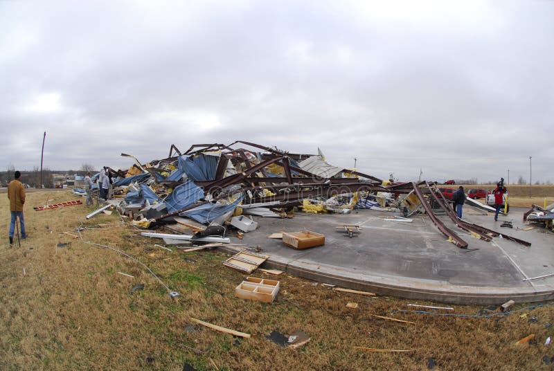 Tornado Damage from Spring Thunder Storms Stock Photo - Image of ...