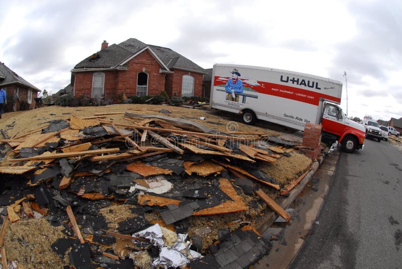 Tornado Damage from Spring Thunder Storms Editorial Photography - Image ...