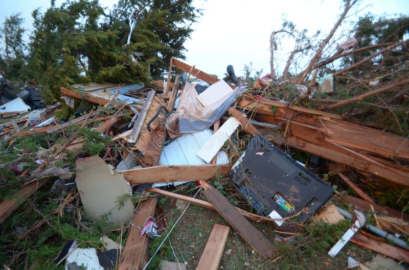 Tornado Damage from Spring Thunder Storms Stock Photo - Image of broken ...