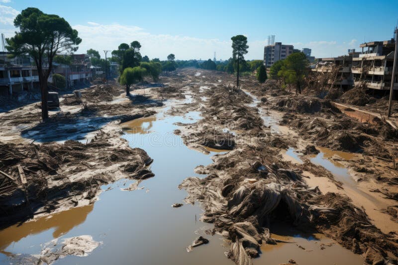 Devastating Tsunami, Portraying the Immense Destruction and Chaos Left ...