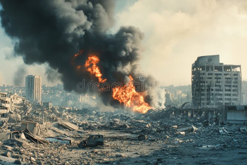 Devastating Urban Explosion Engulfing Modern Buildings in Chaotic ...