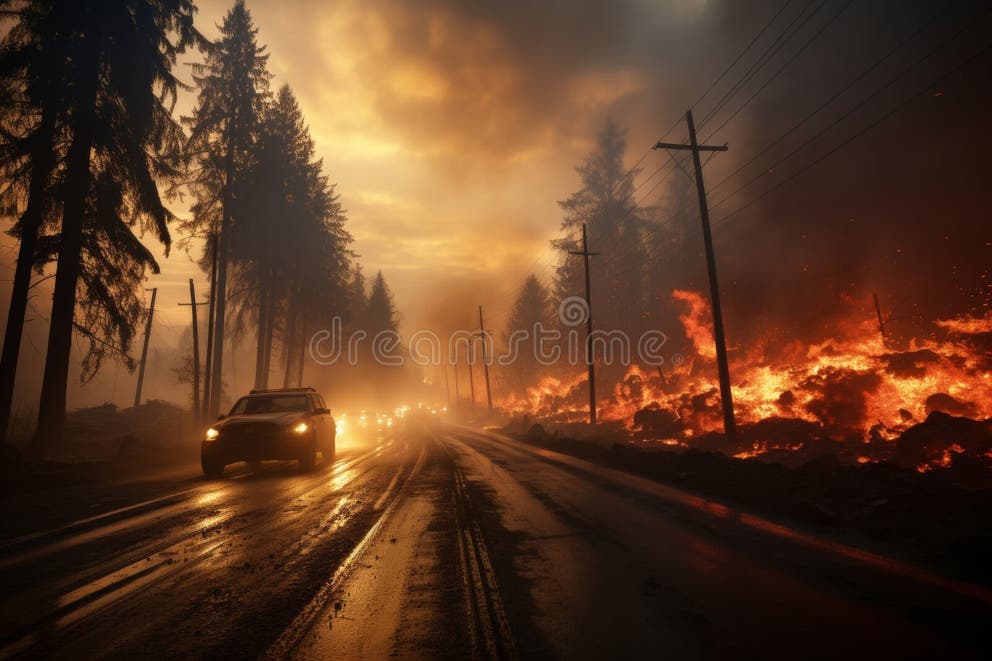 Devastating Wildfire Raging through Dense Forest, Causing Havoc and ...