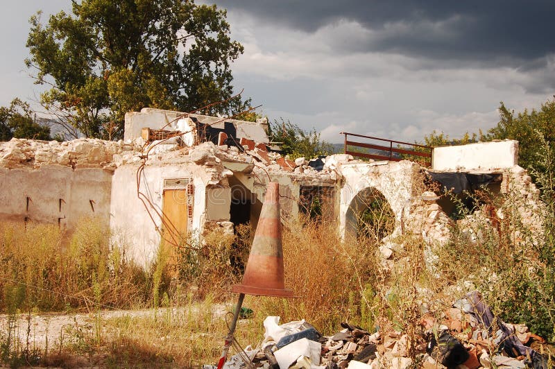 The Devastation Caused by the Earthquake Stock Image - Image of nature ...