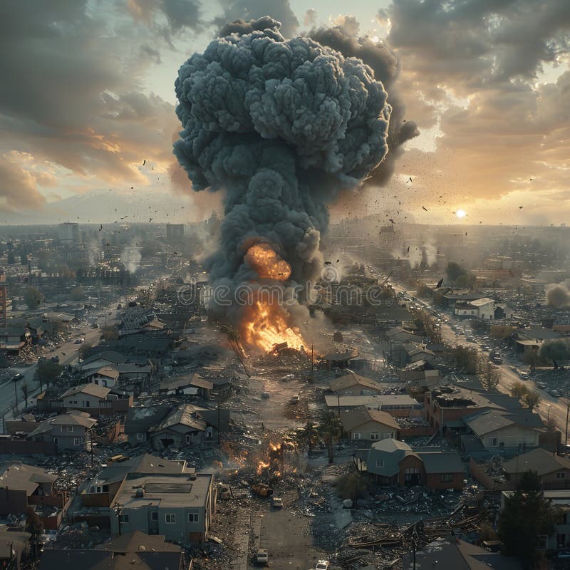 Aftermath of a Catastrophic Explosion in an Urban Area Stock Photo ...