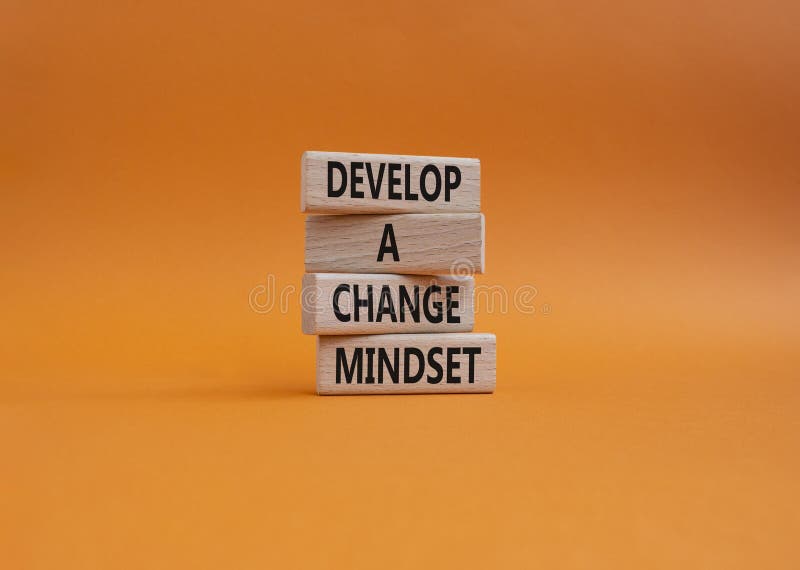 Develop a Change Mindset Symbol. Concept Words Develop a Change Mindset ...